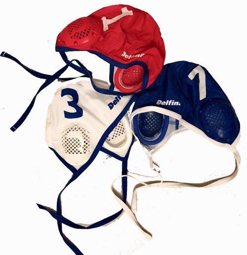 Blue Water Polo Caps| White Water Polo Caps